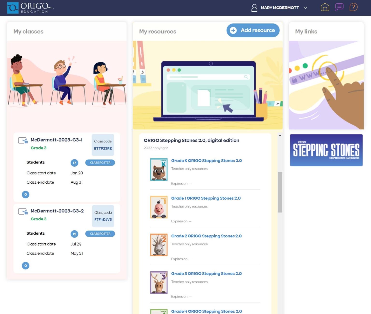 Stepping Stones | Core Math Curriculum | ORIGO Education